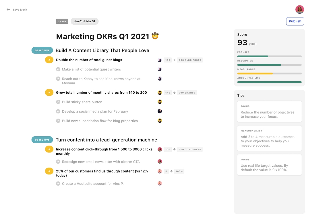 Tability - Not like other OKRs platforms